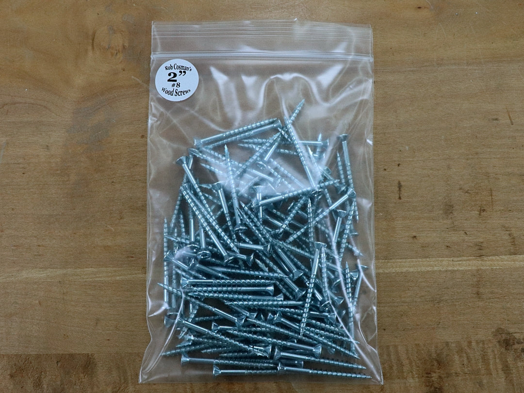Robertson Drive Screws: Flathead, #8, 2 inch | RobCosman.com — RobCosman.ca
